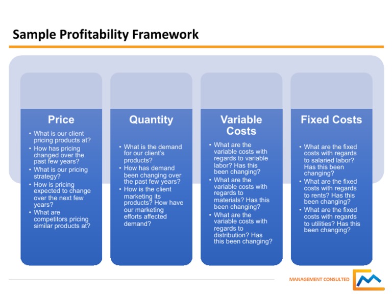 Profitability Framework Example | PDF