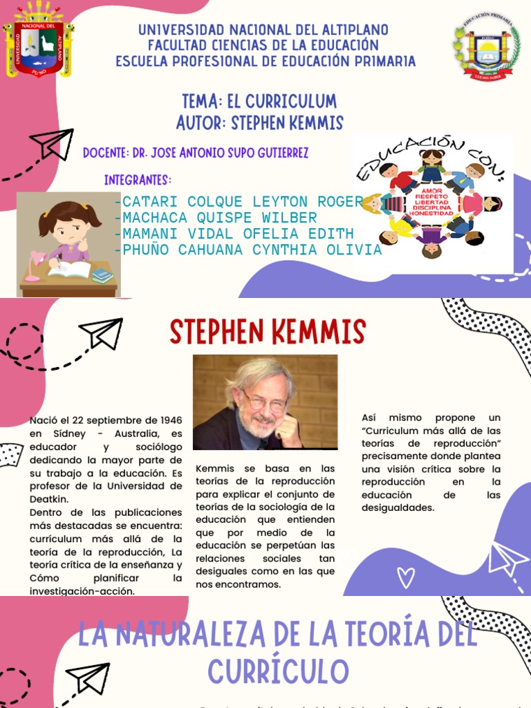 Grupo 6 Curriculum Stephen Kemmis | PDF | Plan de estudios | Teoría