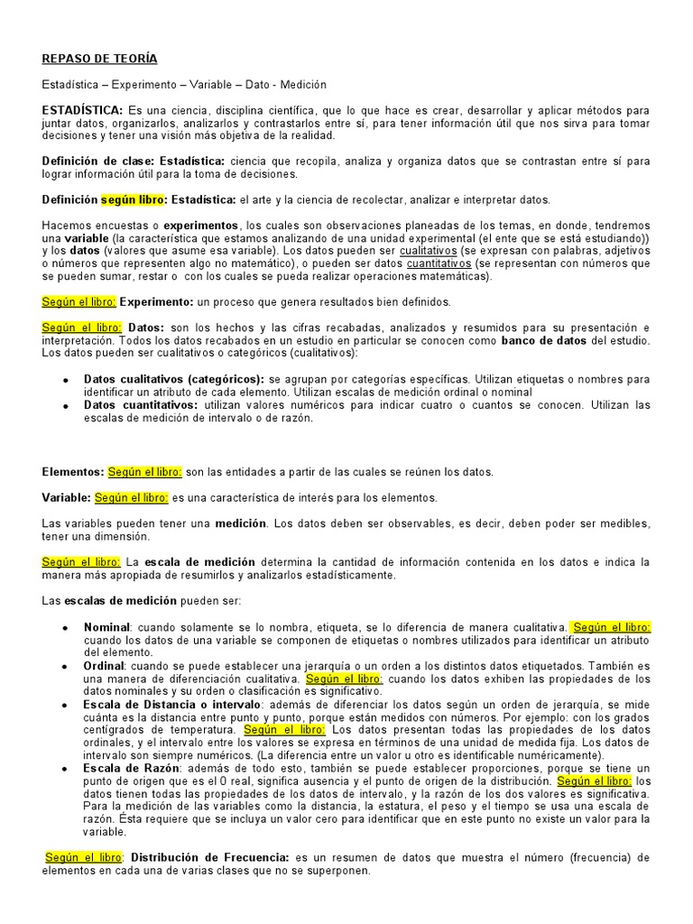 Repaso de Teoría | PDF