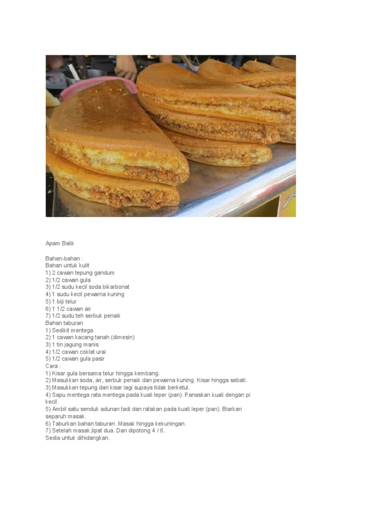 Apam Balik Version 1 | PDF