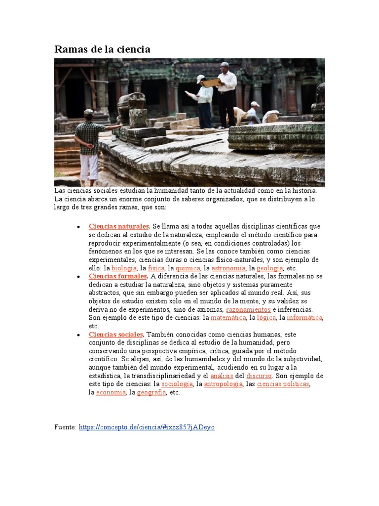 Ramas de La Ciencia | PDF