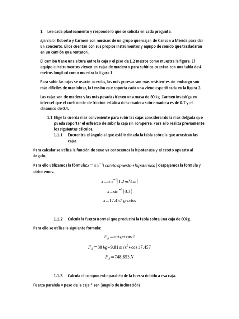 Tarea Mate | PDF | Fricción | Fuerza