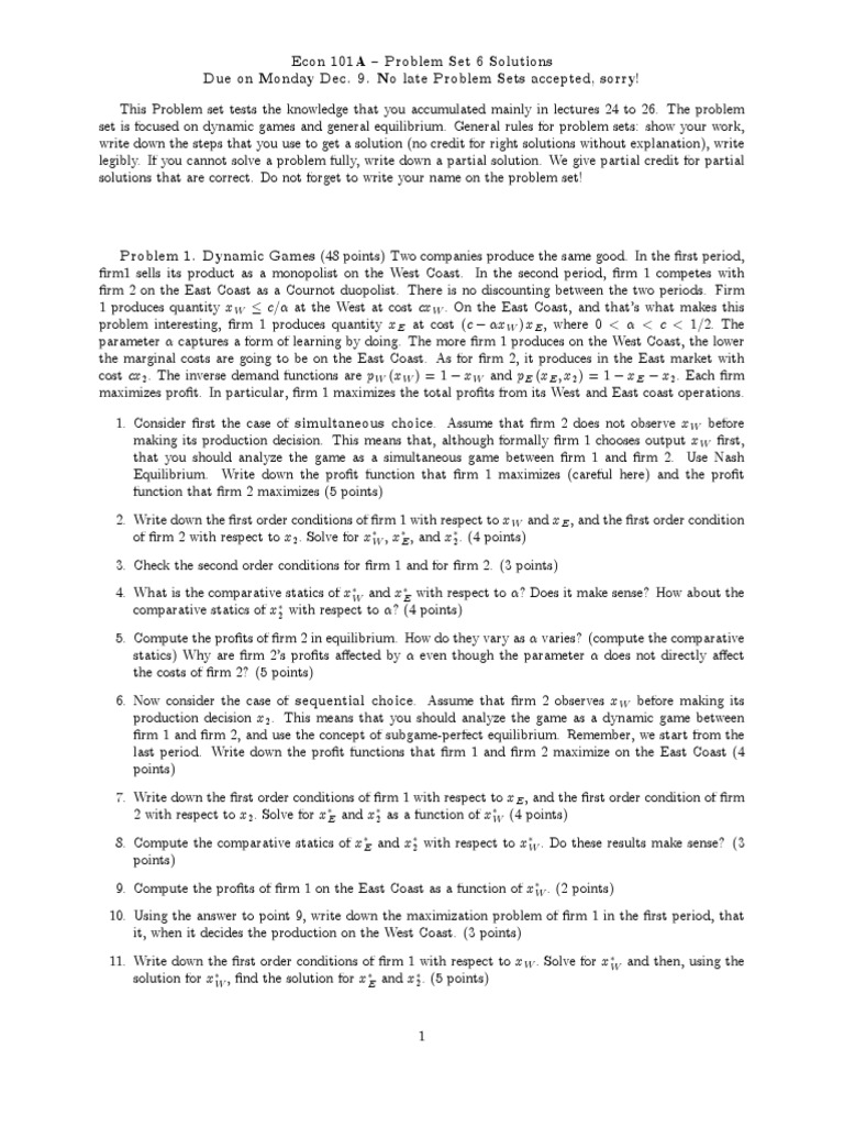 Pset 6 Solutions | PDF