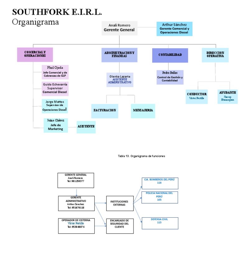 SOUTHFORK Organigrama | PDF | Economias | Business