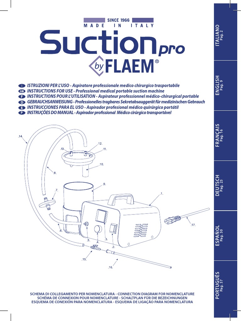 Bomba aspiración, Flaem, Suction Pro, Manual Usuario, Español | PDF