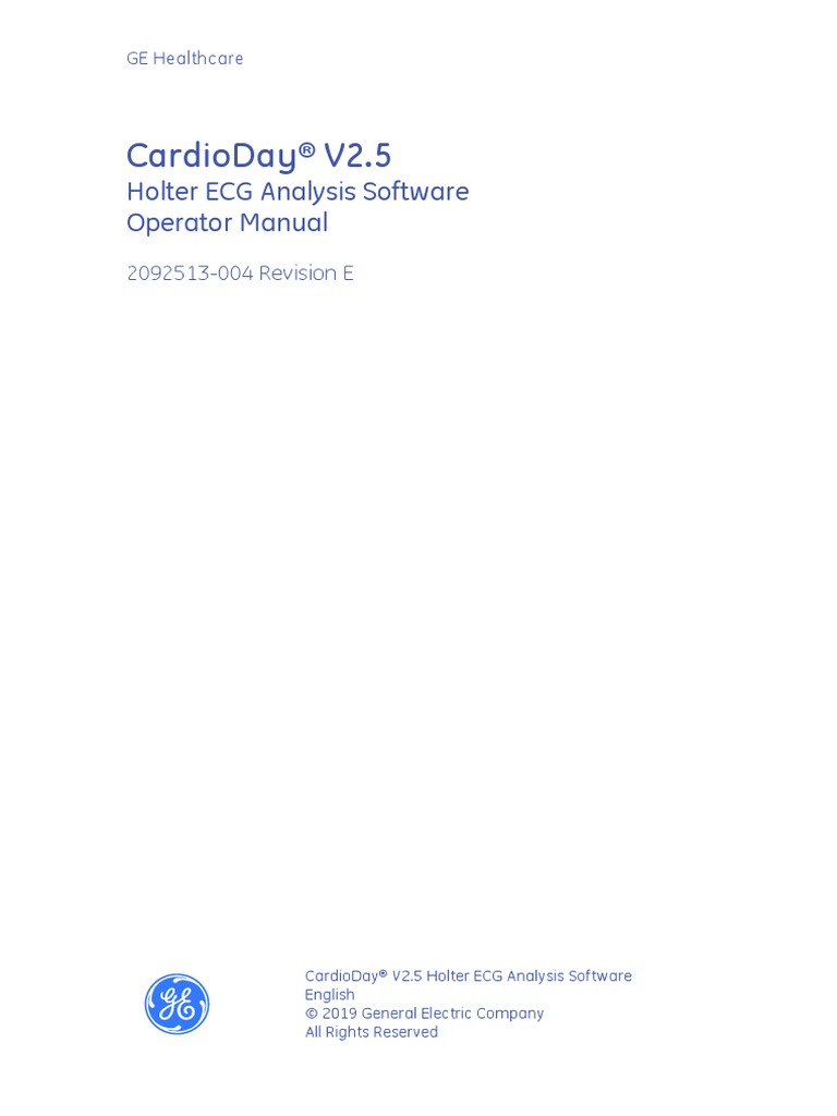 CardioDay V2.5 Operator Manual - UM - 2092513-004 - E | PDF ...