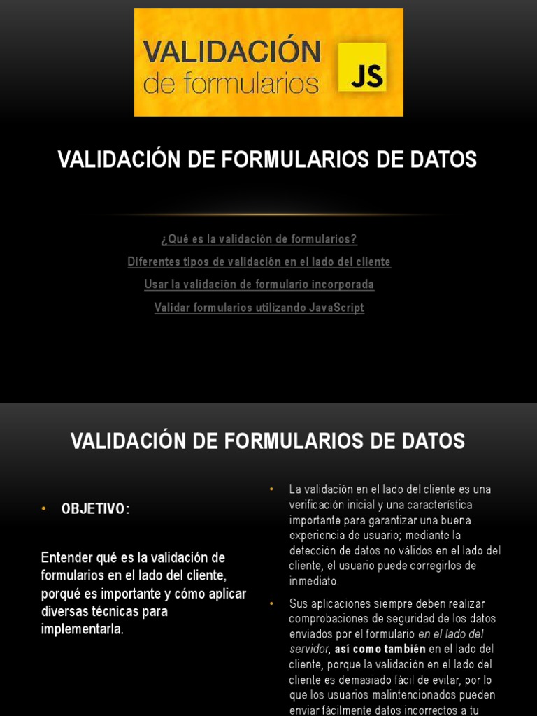 Validación de Formularios de Datos | PDF | Informática