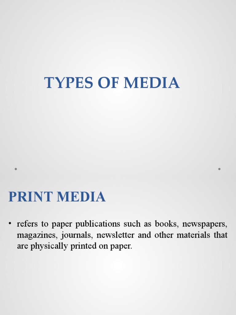 Lesson 4 - Types of Media | PDF | Internet | Computer Network