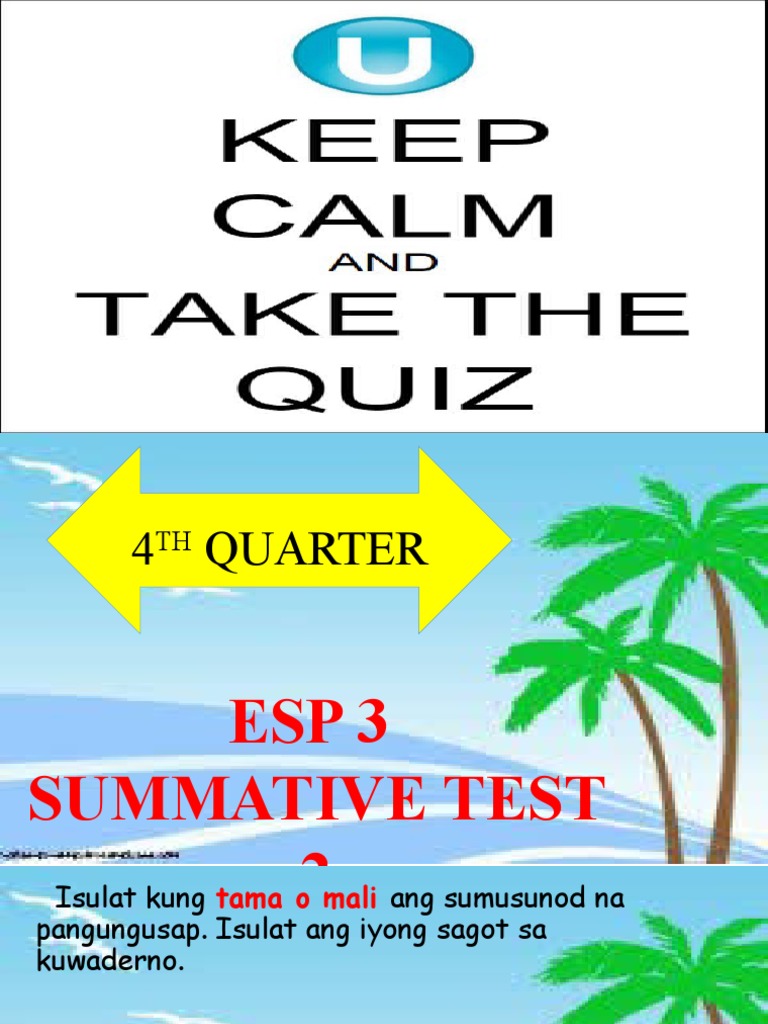 q4 Summative Test 2 in All Subjects | PDF