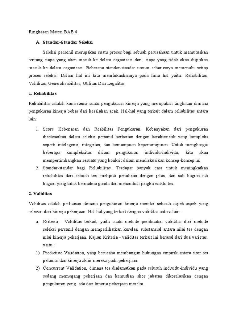 Ringkasan Materi BAB 4 | PDF