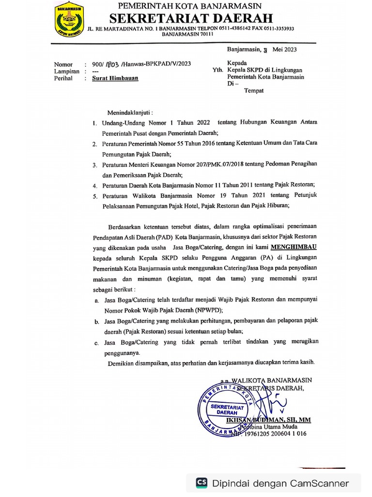 Surat Himbauan | PDF