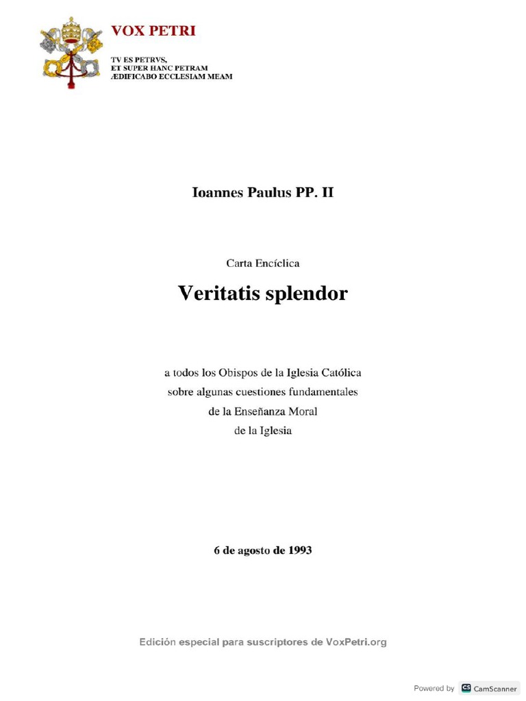 JPII Veritatis Splendor | PDF