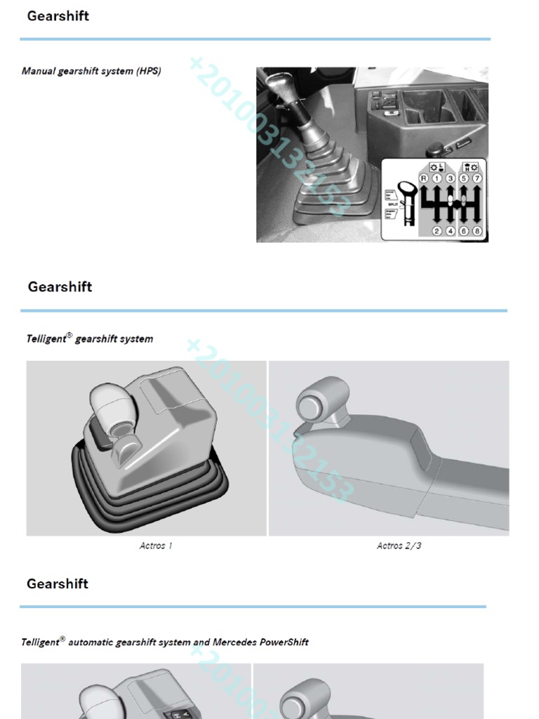 ACTROS Gear Control GS | PDF