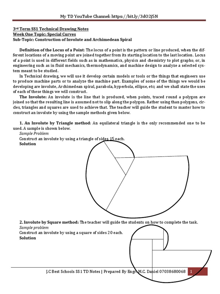 TD Third Term SS 1 Lesson Notes | PDF | Geometry | Euclidean Geometry