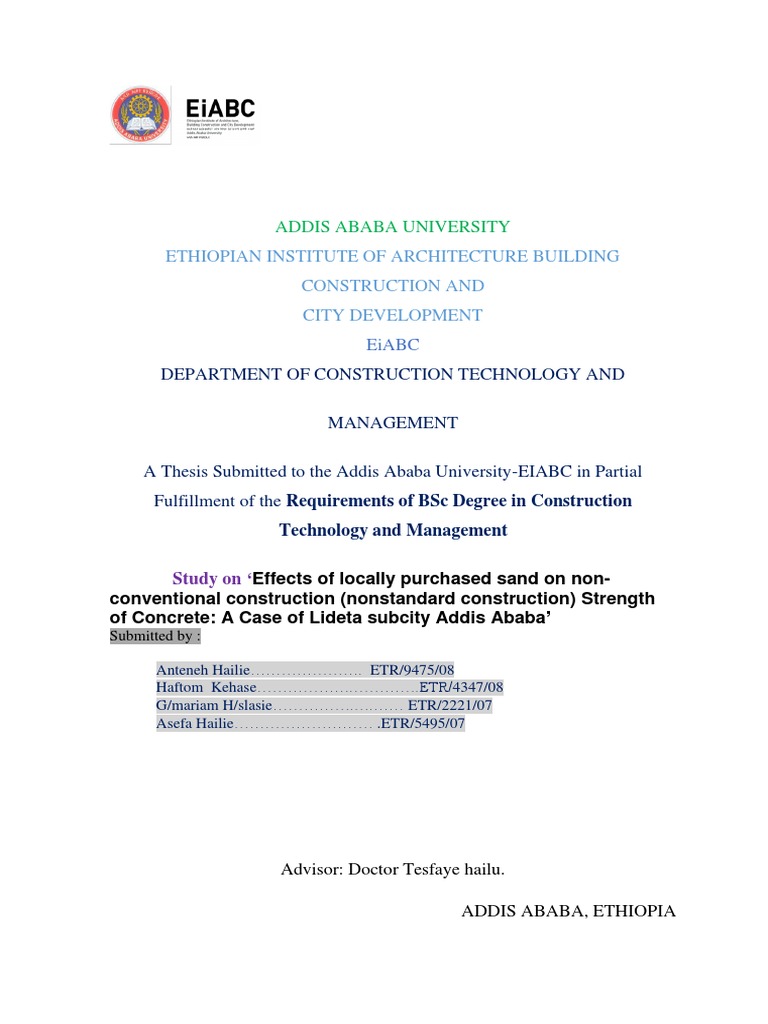 Thesis | PDF | Concrete | Cement