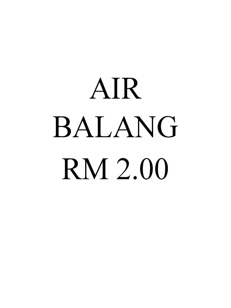 Air Balang | PDF