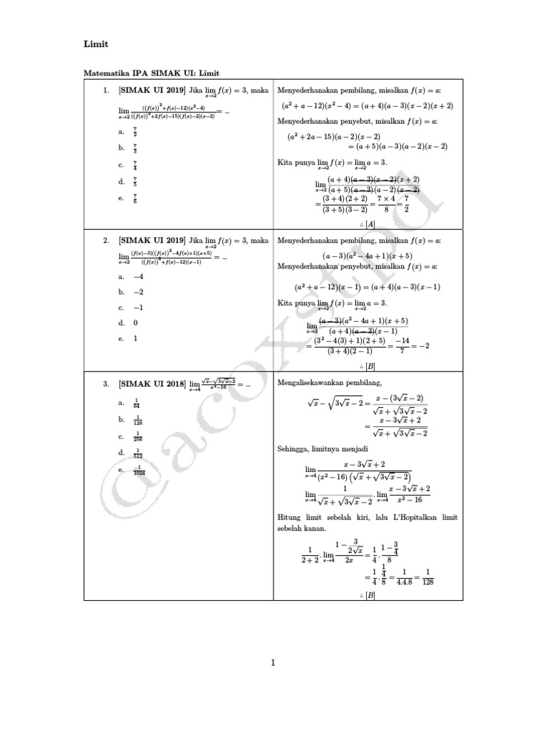 (MATIPA-P) Limit | PDF