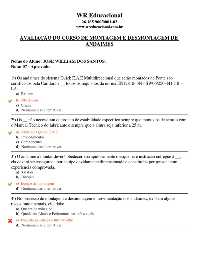 Avaliaà à o de Conclusà o de Curso | PDF Avaliaà à o de Conclusà o de Curso | PDF