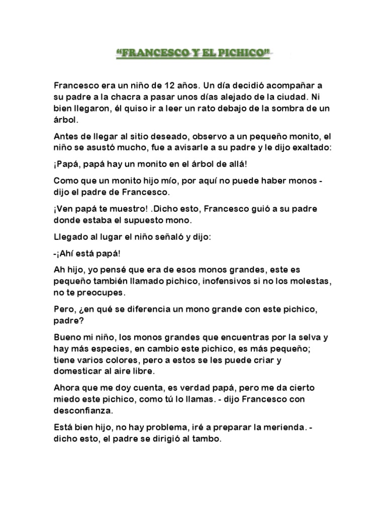 Francesco y El Pichico | PDF