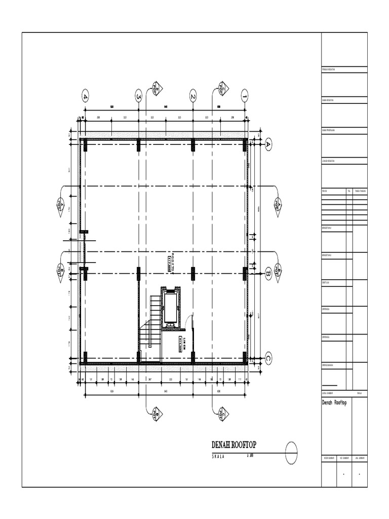 Denah Rooftop Skala 1:100 | PDF