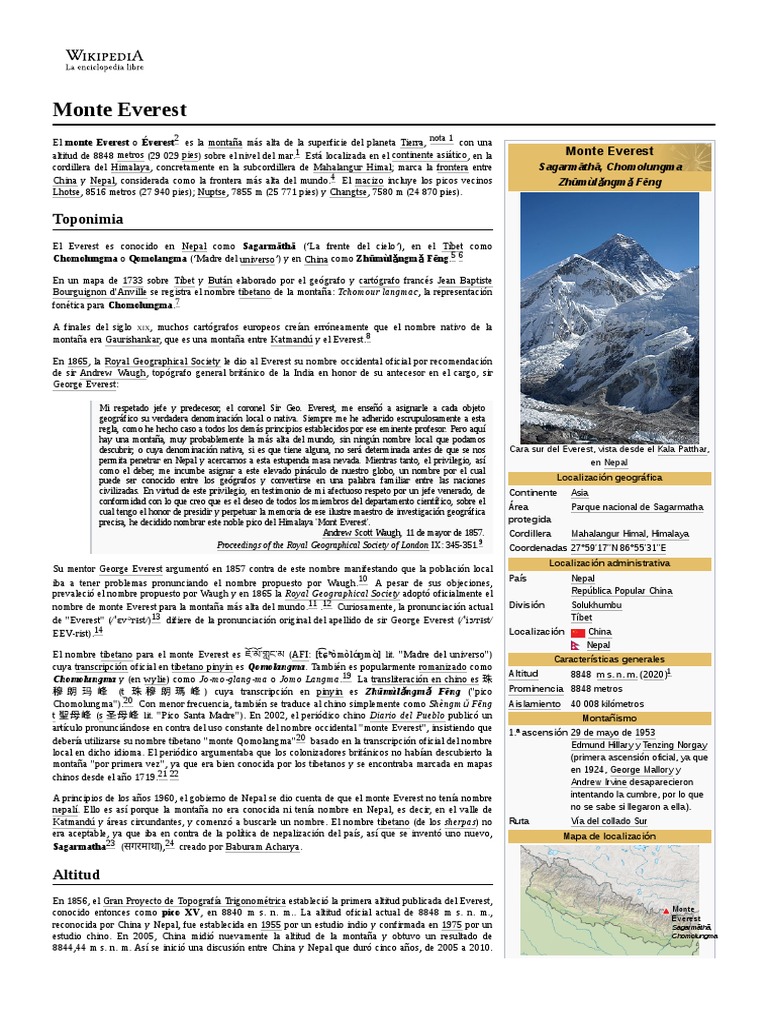 Monte Everest | PDF | el Monte Everest | Geología