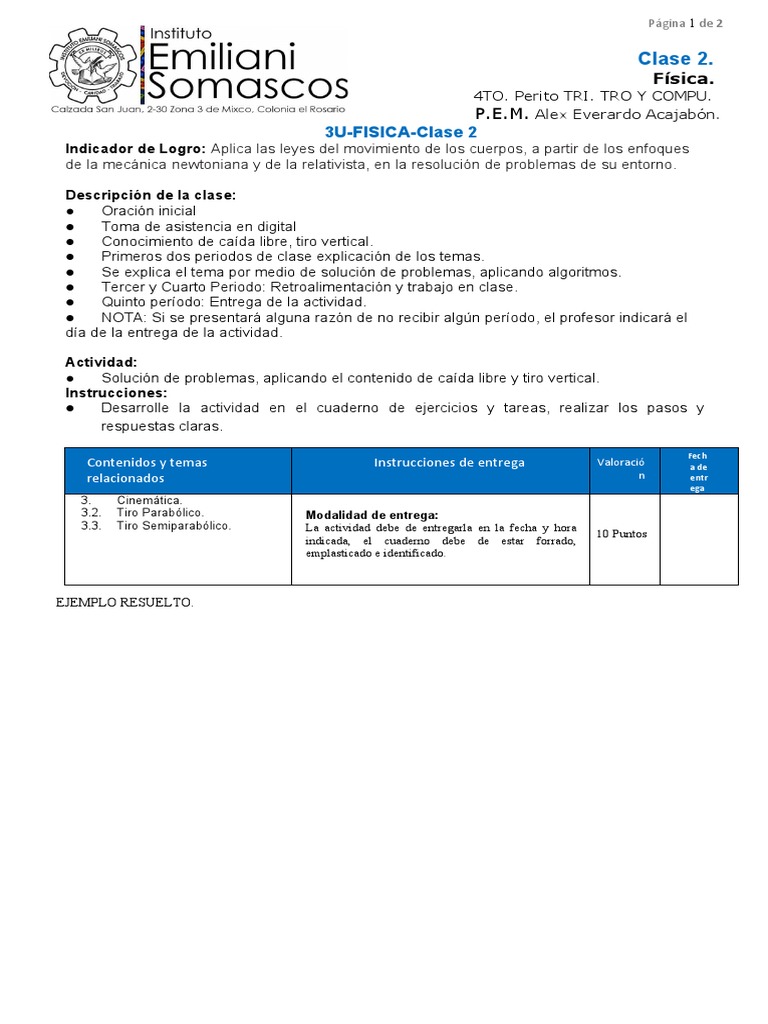 Fifu 4to Clase2 3u | PDF | Física | Mecánica