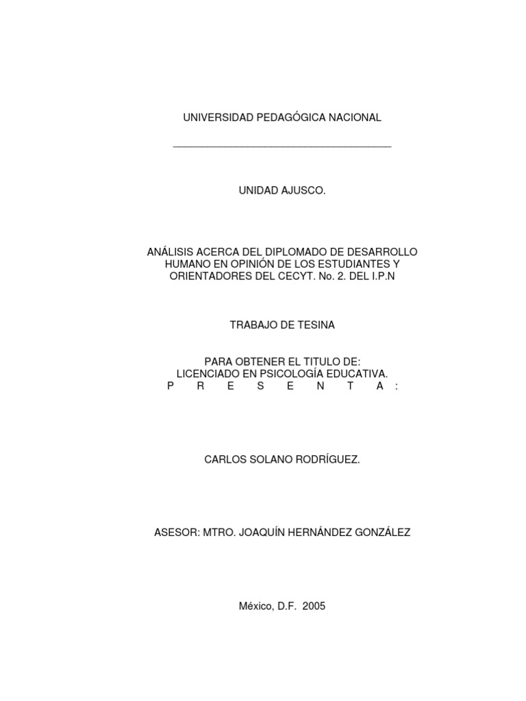 Ejemplo de Tesina | PDF