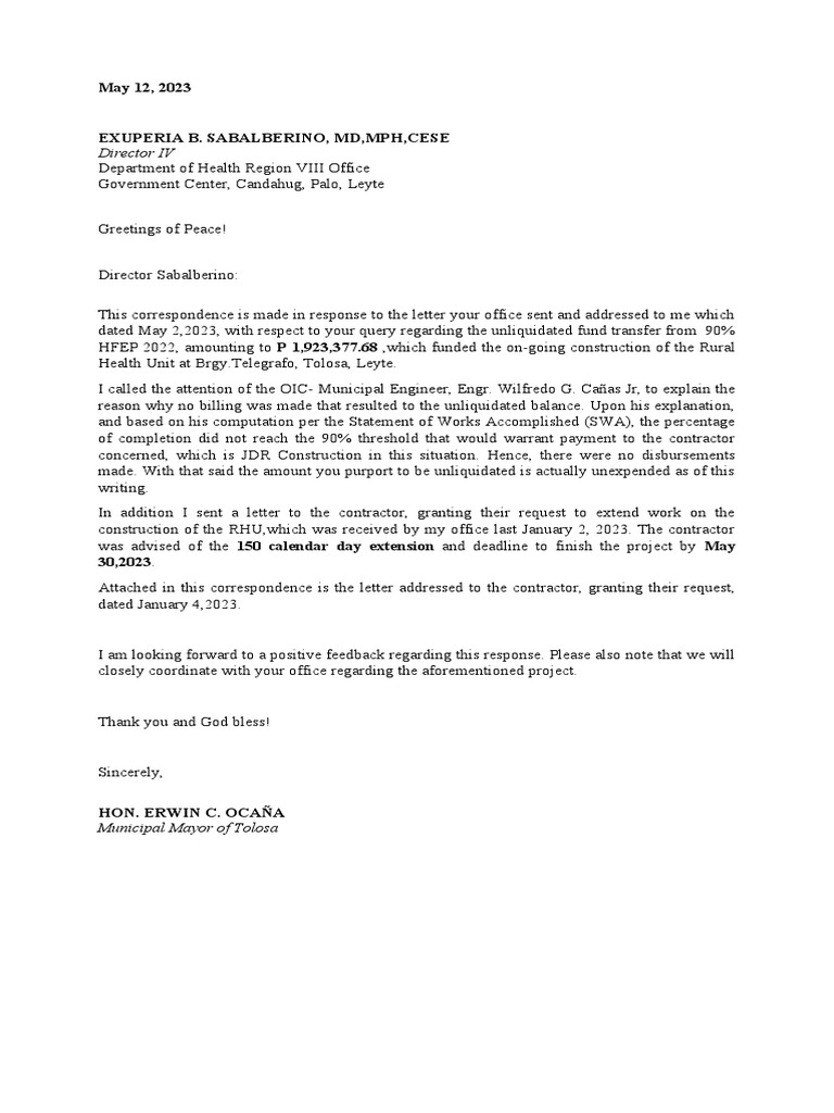 letter to doh | PDF