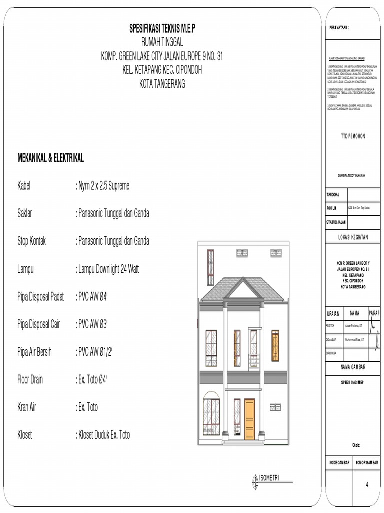 Spesifikasi Mep | PDF
