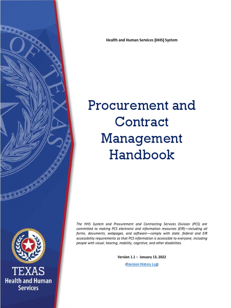Pcs Procurement Contract Management Handbook | Download Free PDF ...