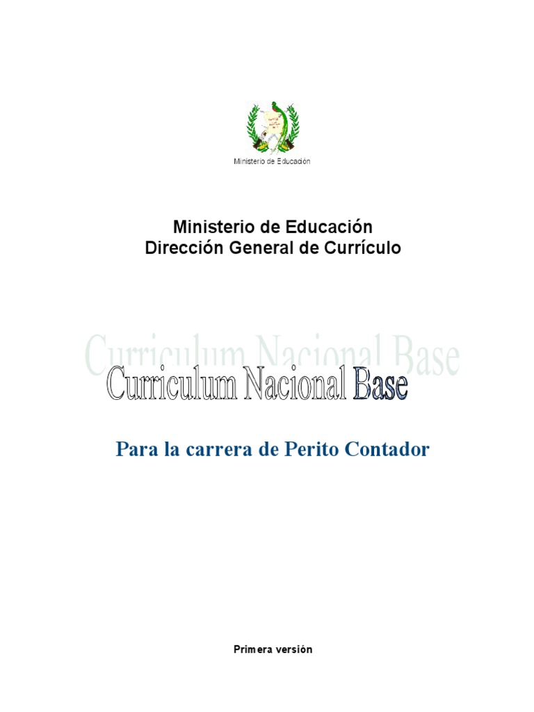 Cnb Perito Contador Pdf Plan De Estudios Aprendizaje
