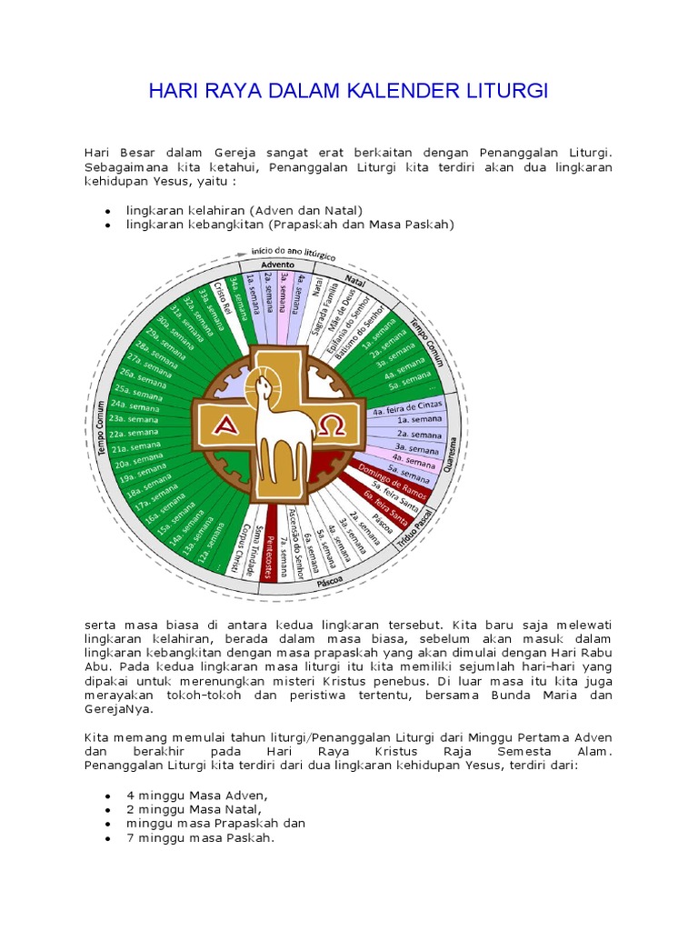 Hari Raya dalam Kalender Liturgi Katolik | PDF | Agama & Spiritualitas
