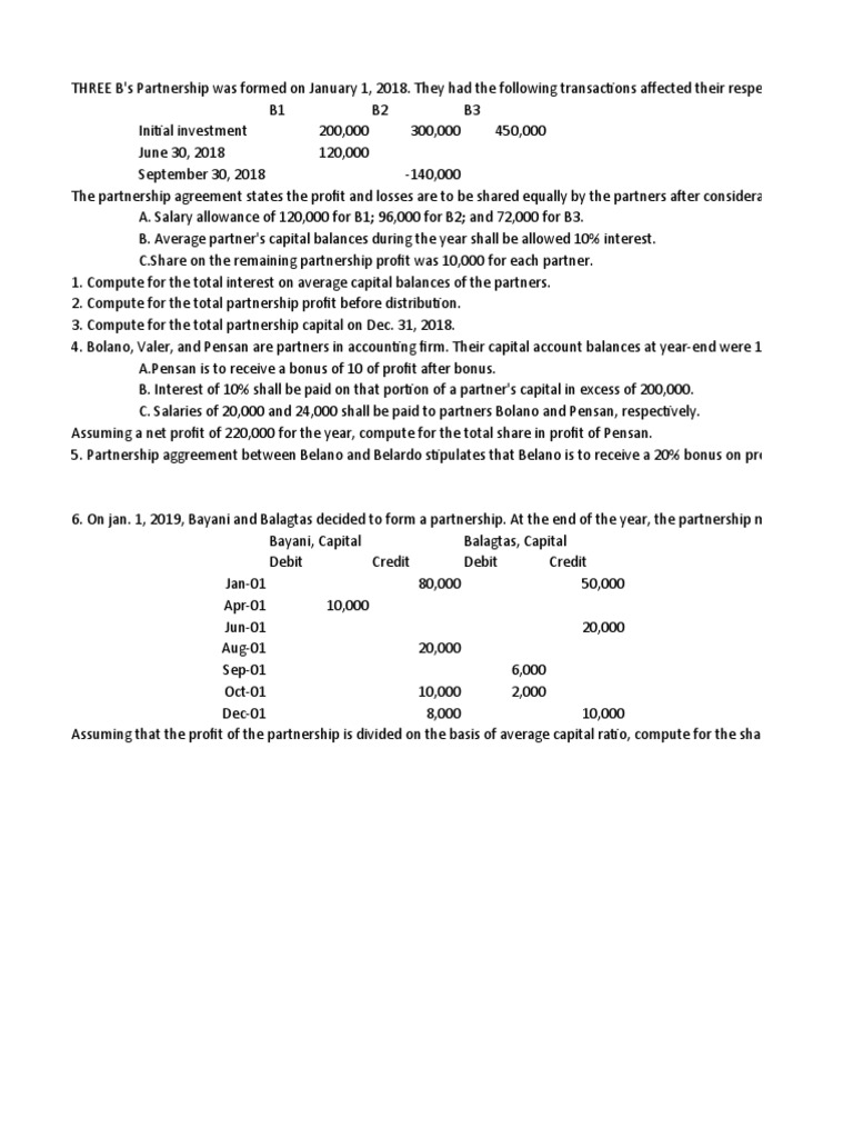 Acc 102 | Download Free PDF | Partnership | Debits And Credits