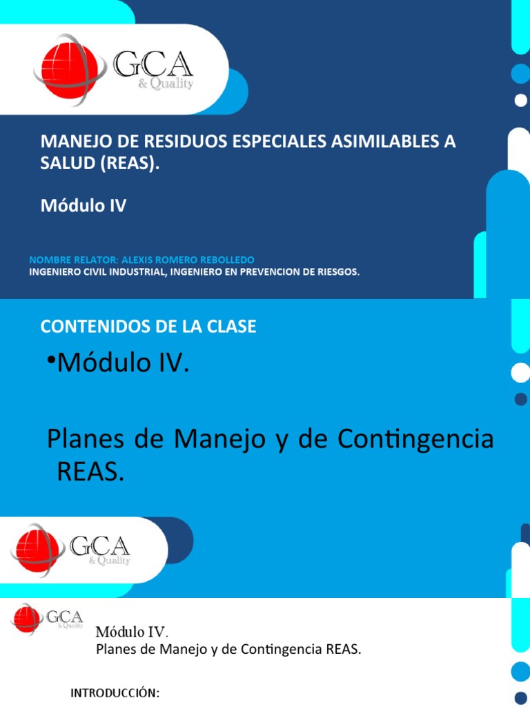 Modulo 4 REAS | PDF | Residuos | Emergencia