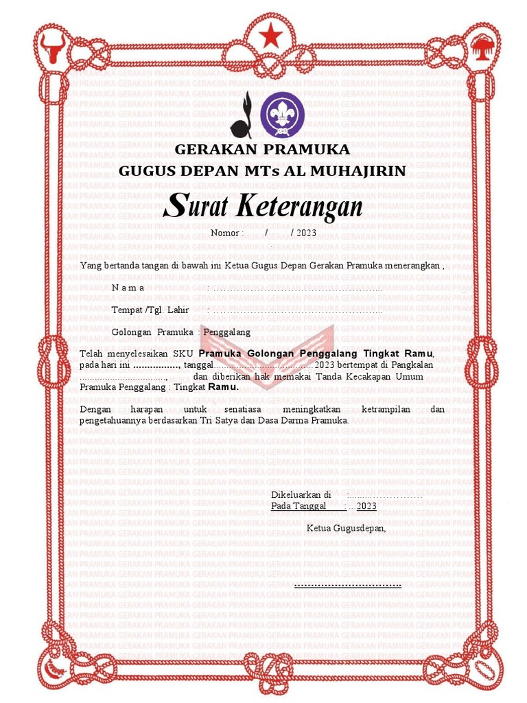 Piagam SKU Penggalang Ramu | PDF