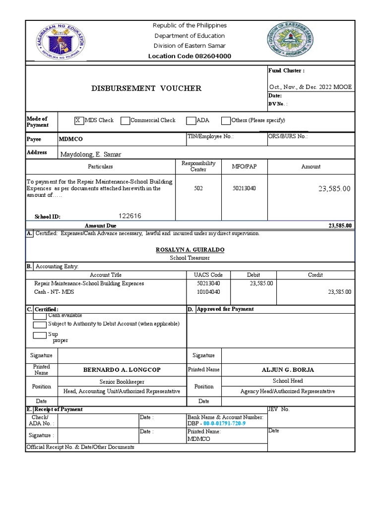 BVouchers - MDMCO-NONVAT Dec | PDF