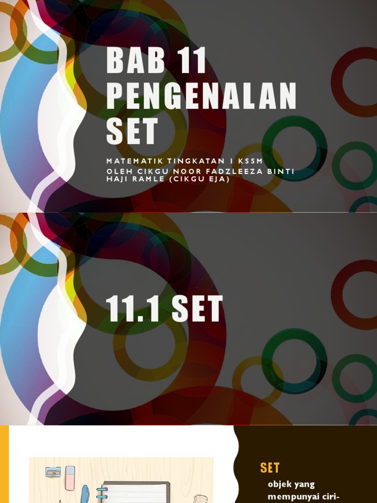 MT T1 KSSM Bab 11 Pengenalan Set | PDF