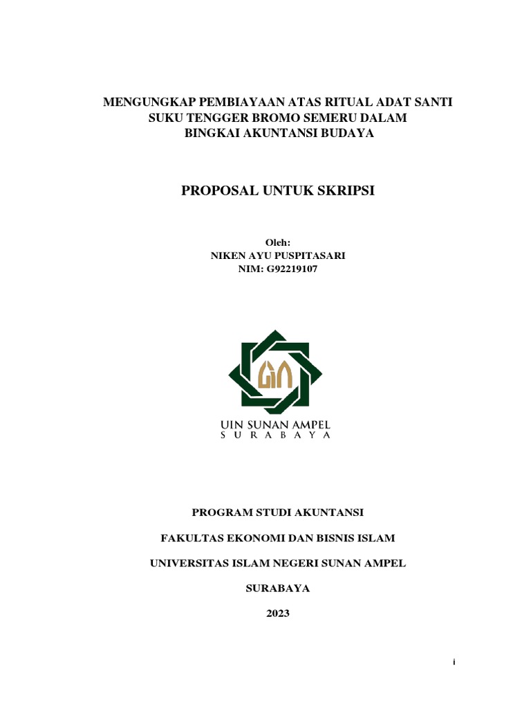 Proposal Kualitatif Niken Revisi PDF | PDF