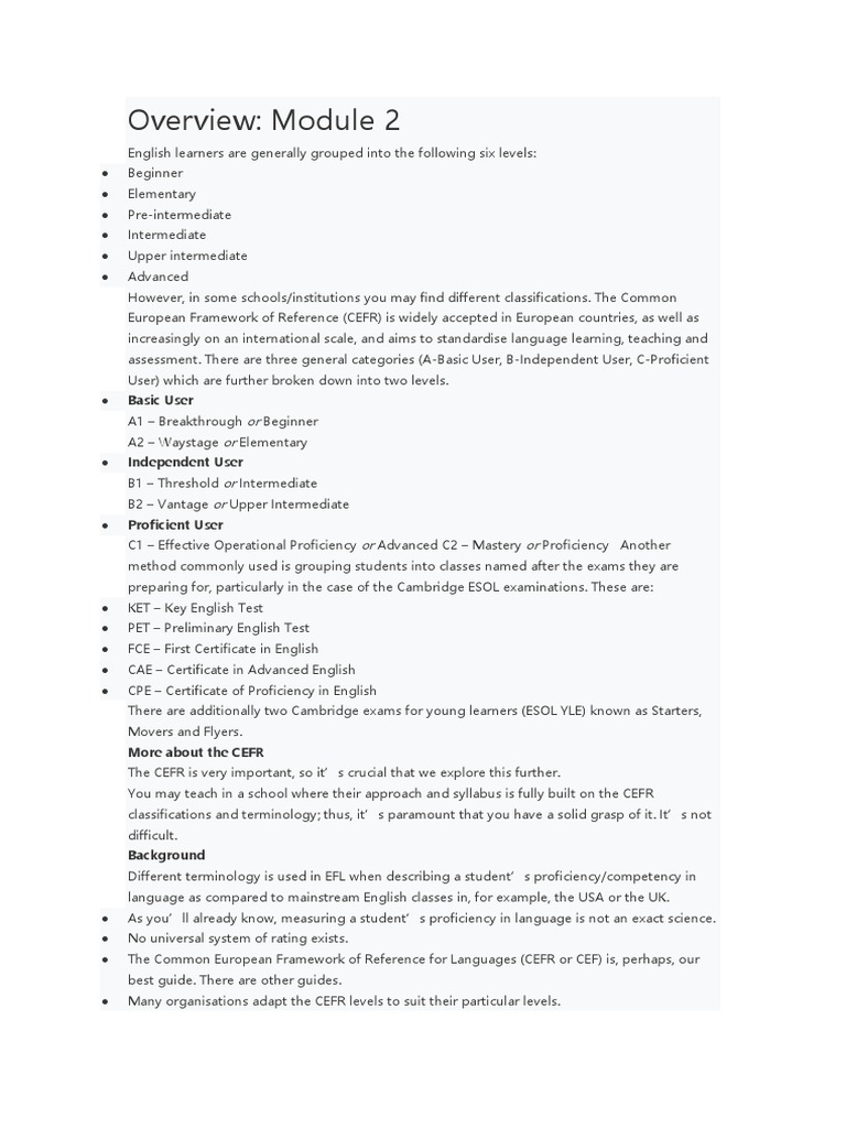 Overview: Module 2: or or or or or or | PDF | Verb | Part Of Speech