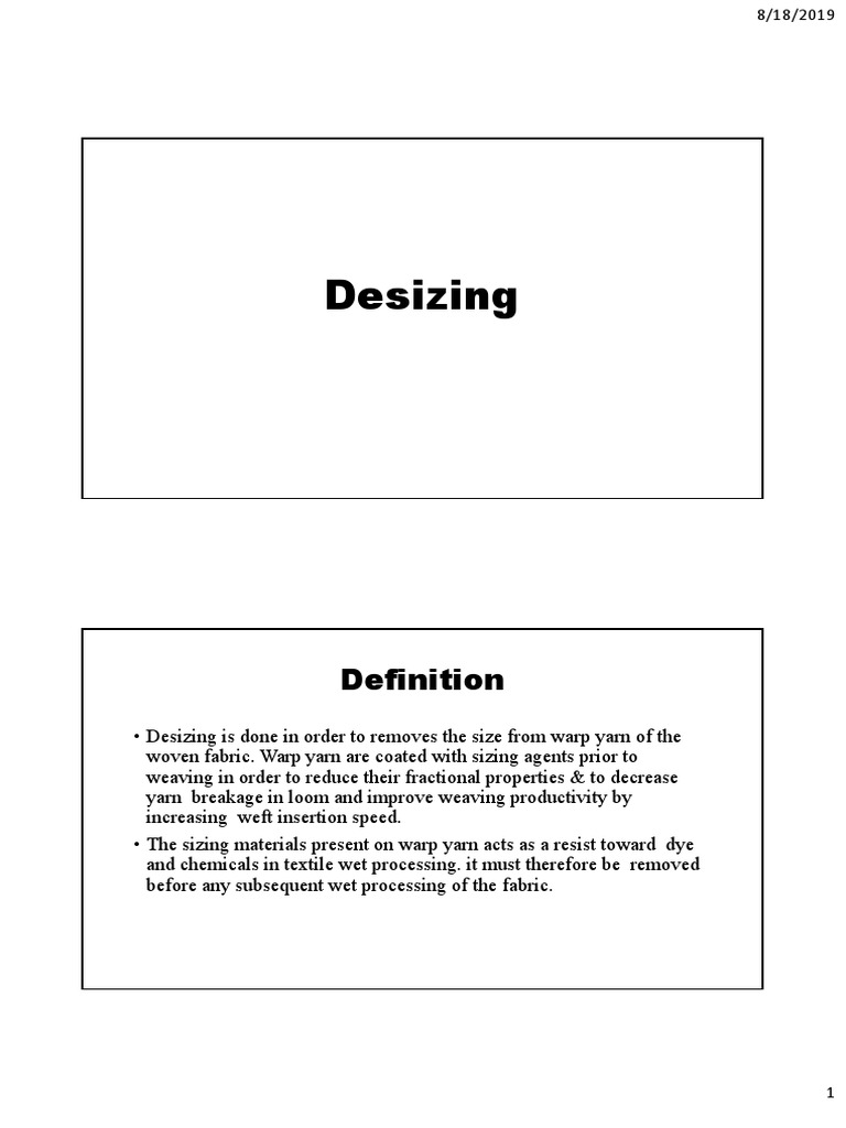 4 Desizing | PDF