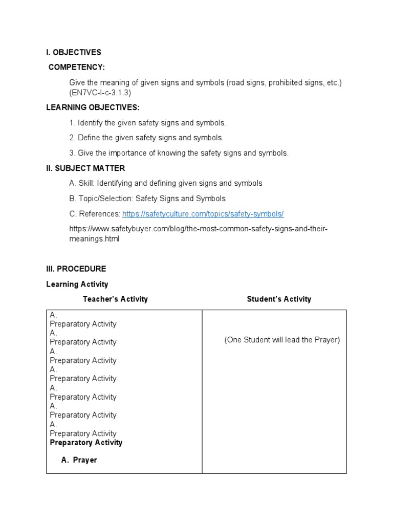 Lesson Plan Education | PDF | Traffic | Traffic Light