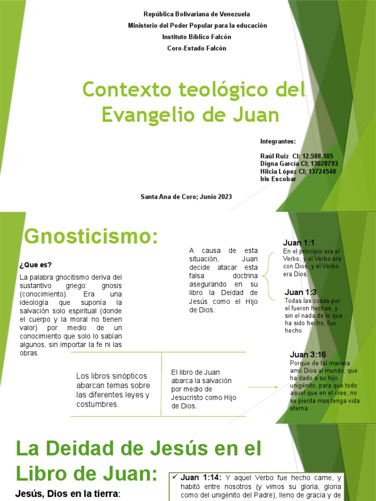 Contexto Teológico Del Evangelio de Juan | PDF | Jesús | Dios