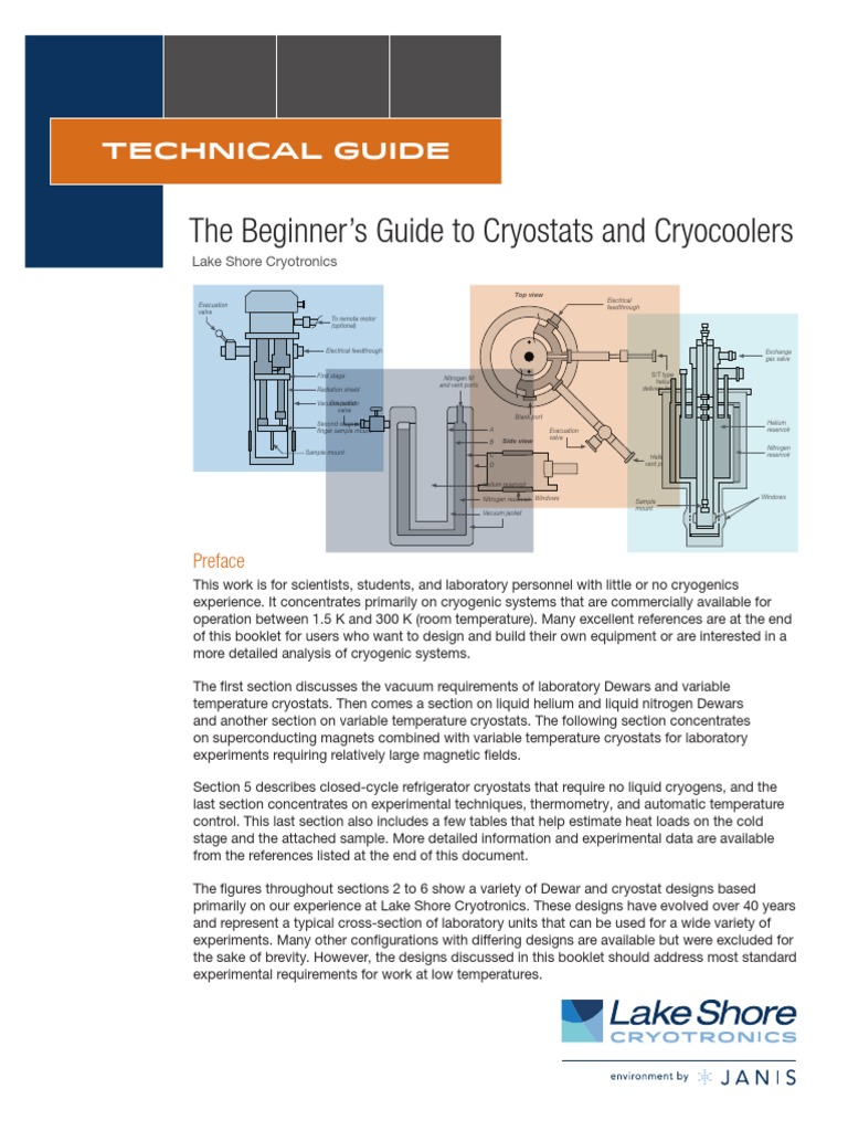 The Beginners Guide To Cryostats and Cryocoolers | PDF | Cryogenics | Vacuum