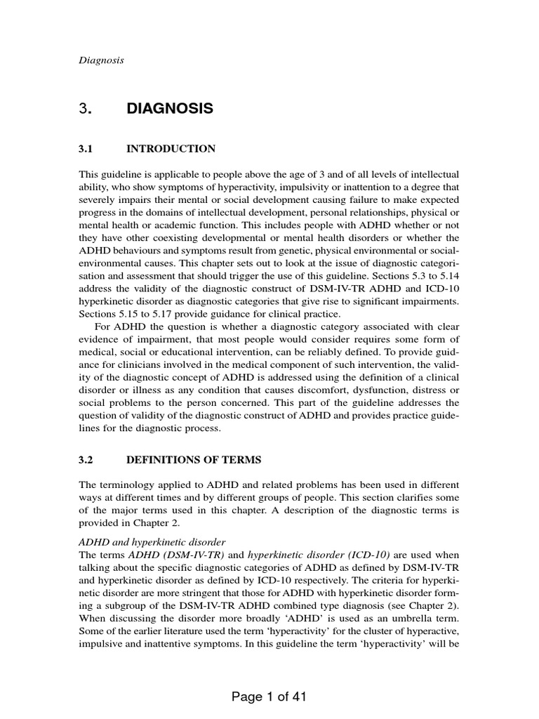 ADHD Diagnosis Guidelines and Validity | PDF
