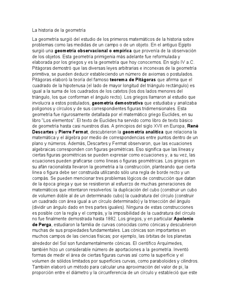La historia de la geometría | PDF | Geometría | Triángulo