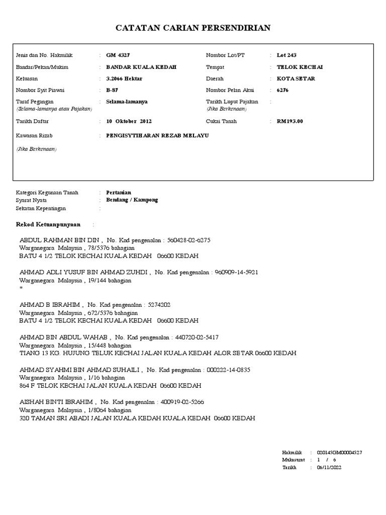 CARIAN PERSENDIRIAN | PDF