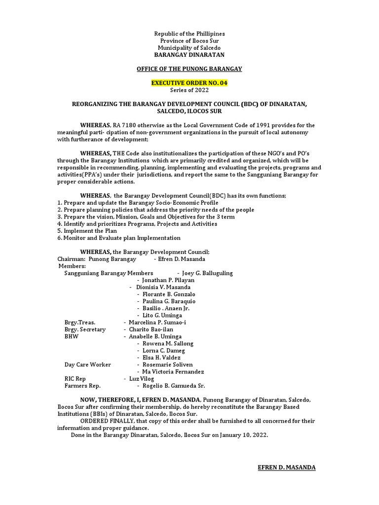 BDC Eo 2022 | PDF | Government