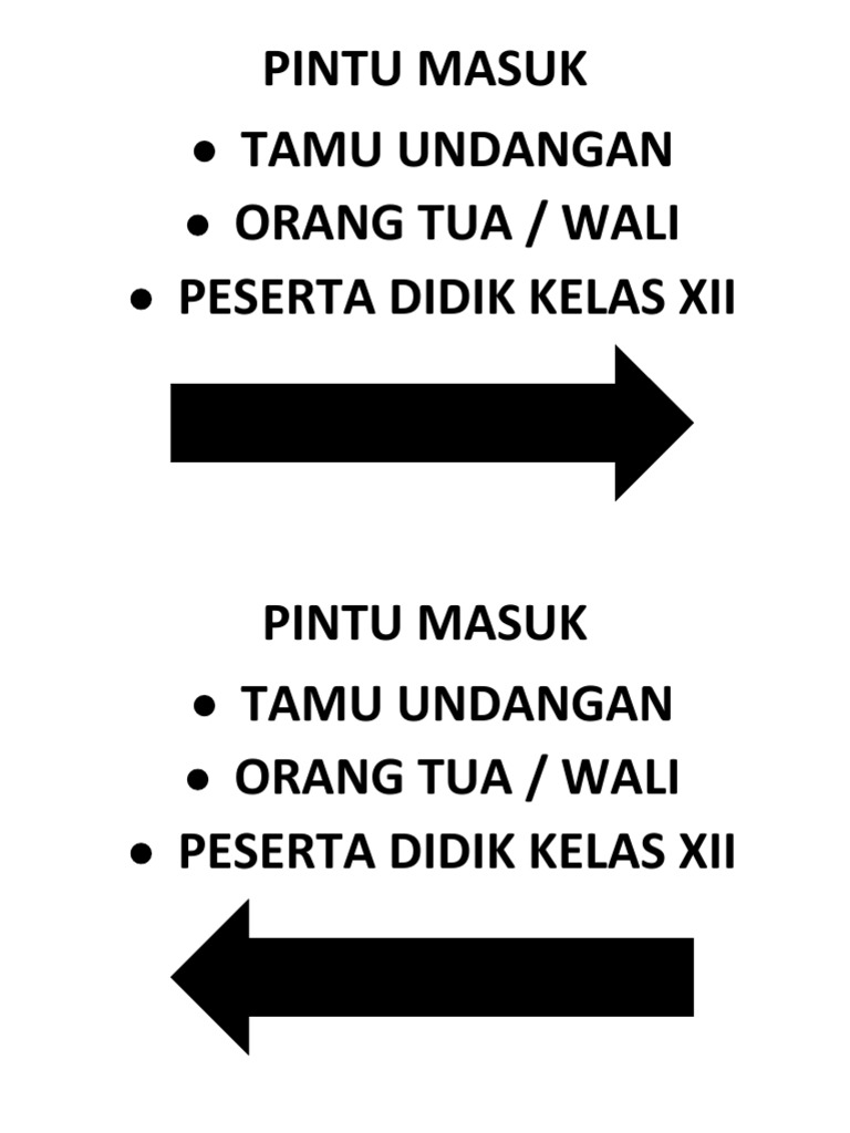 Petunjuk Arah Pintu Masuk | PDF