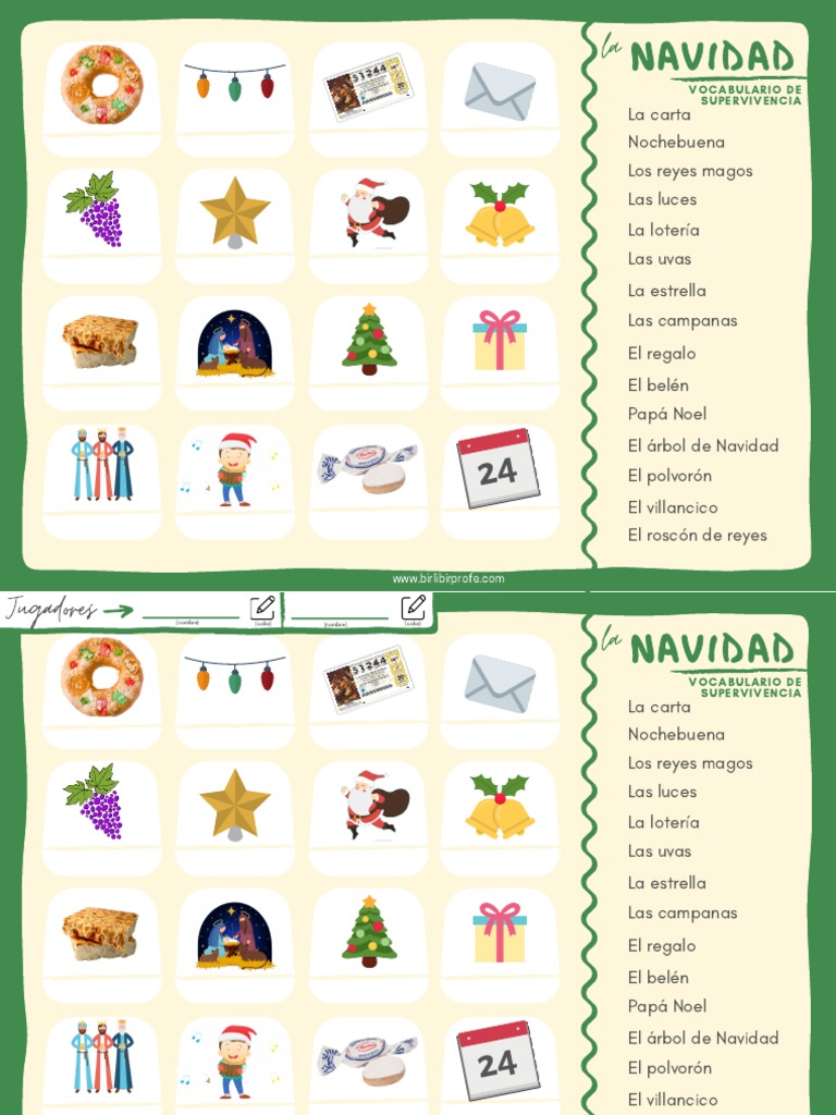 Navidad Vocabulario ELE Fácil | PDF