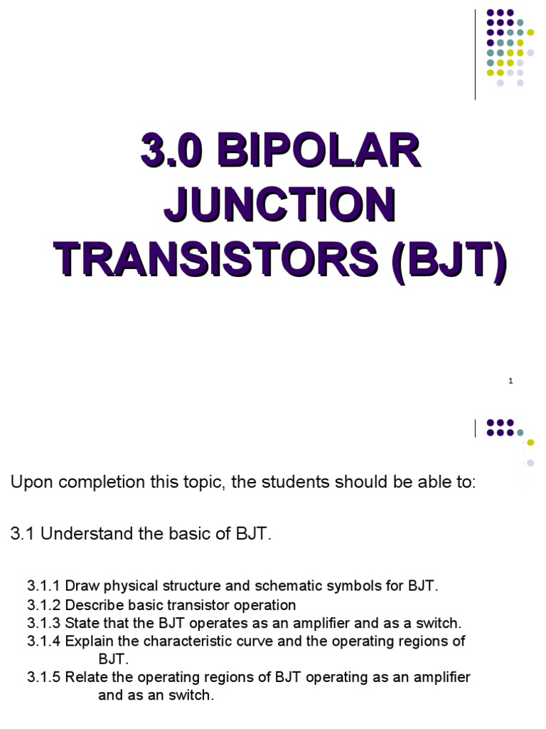 Understanding Bipolar Junction Transistors | PDF | Bipolar Junction ...